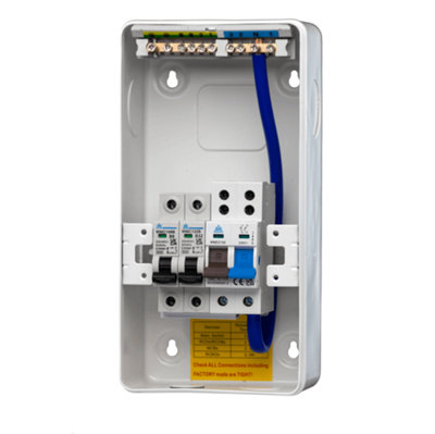 WMMS/632 100A Main Switch Metal Garage Consumer Unit with 6A and 32A MCBs