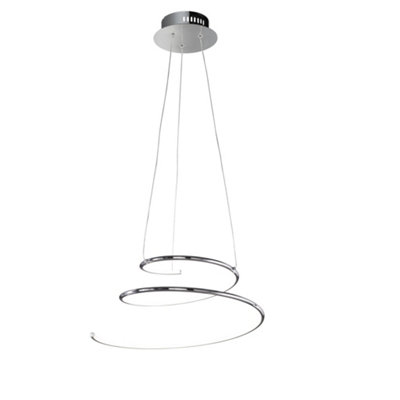 Wofi Visio Chrome Pendant Light A Beautiful Chrome Spiral Houses The ...