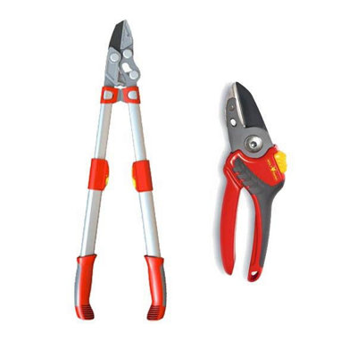 Wolf Garten RS900T POWER Cut Anvil Telescopic Loppers & RS2500 Pruner ...