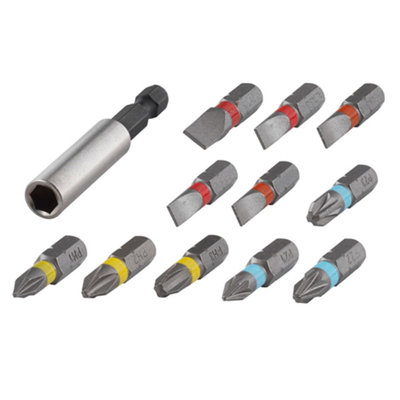 Wolfcraft Bit Set Flat and Crosshead (PH/PZ) With Solid Bits & Bit ...