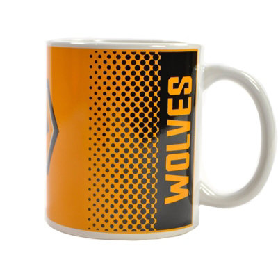 Wolverhampton Wanderers FC Fade Mug Yellow/White/Black (One Size) | DIY ...