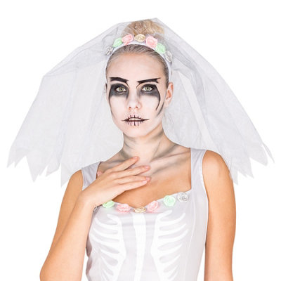 Womens Skeleton Bride Costume 300060 - white L
