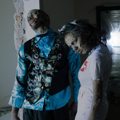 Womens zombie nurse costume 300064 - white L
