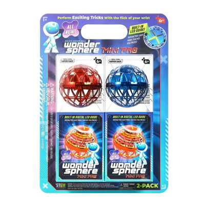 Wonder Sphere Mini Pro Magic Hover Ball 2 Pack Flying LED Boomerang ...