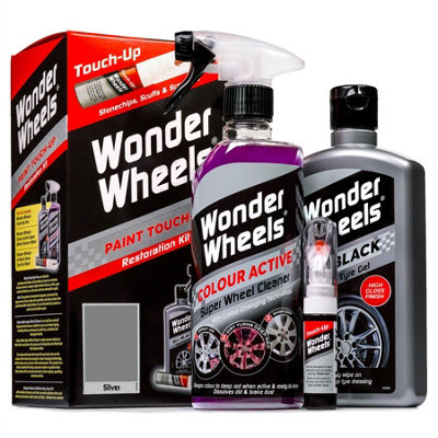 Wonder Wheels WTU001 Clean & Touch Up Kit Silver Pen Wheel Cleaner Tyre ...