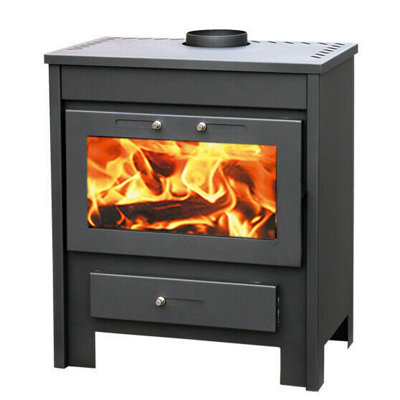 Wood Burning Stove with Back Boiler Multi Fuel Ray Max GB 20kw Modena