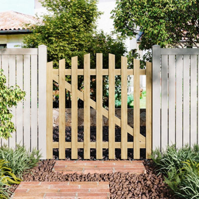 Wood Colour 120x120cm Outdoor Wooden Garden Gate Spruce Wood Fence Door ...