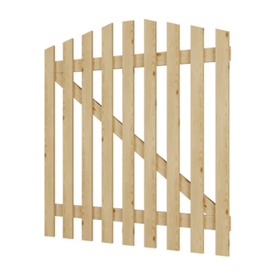 Wood Colour 120x120cm Outdoor Wooden Garden Gate Spruce Wood Fence Door ...