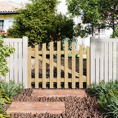 Wood Colour 120x90cm Outdoor Wooden Garden Gate Spruce Wood Fence Door ...