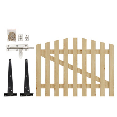 Wood Colour 120x90cm Outdoor Wooden Garden Gate Spruce Wood Fence Door ...