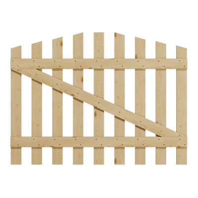 Wood Colour 120x90cm Outdoor Wooden Garden Gate Spruce Wood Fence Door ...