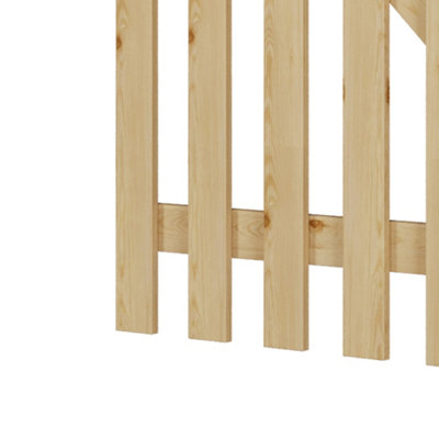Wood Colour 90x120cm Outdoor Wooden Garden Gate Spruce Wood Fence Door ...