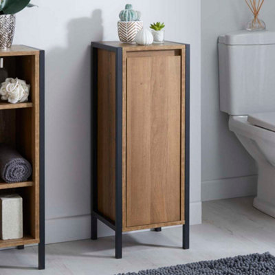 Solid wood bathroom floor cabinet store