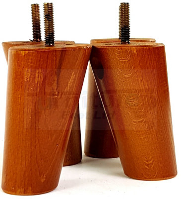 Wood Furniture Feet 100mm High Golden Oak Replacement Furniture Legs ...
