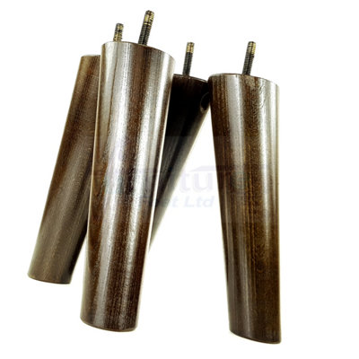 Wood Legs Antique Brown 180mm High Set Of 4 Replacement Angled ...