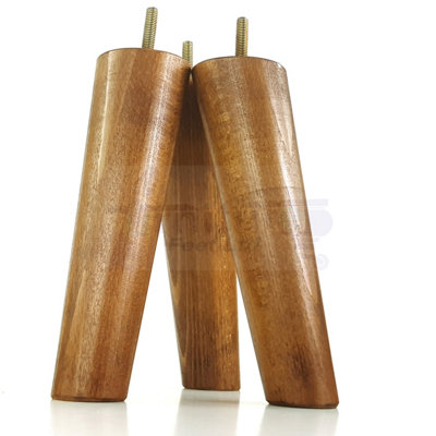 Wood Legs Dark Oak Washed 180mm High Set Of 4 Replacement Angled ...