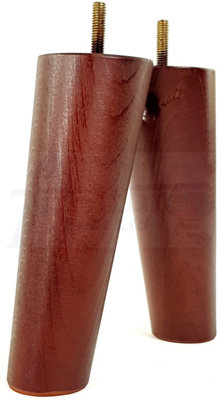 Wood Legs Mahogany 180mm High Set Of 4 Replacement Angled Furniture ...