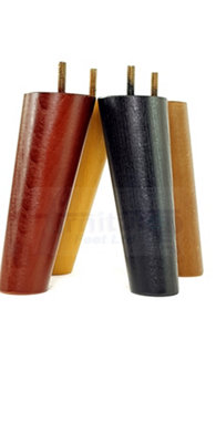 Wood Legs White 180mm High Set Of 4 Replacement Angled Furniture Legs ...
