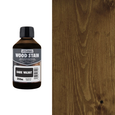 Wood Stain Water-based - Dark Walnut - 250ml - Littlefair's
