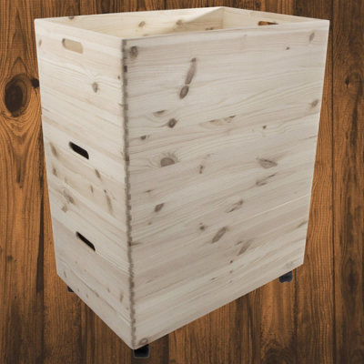 Woodeedoo 3-Tier Extra Large Deep Open Top Wooden Storage Boxes with ...