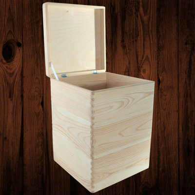 Woodeedoo 3 Tier Square Wooden Storage Box Tower with Lid Stackable ...