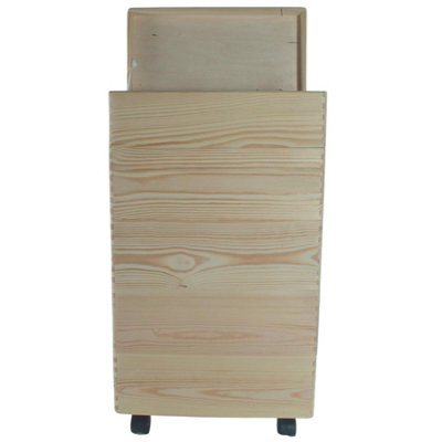 Woodeedoo 5 Tier Wooden Storage Unit Lid & Wheels Stackable Crates Tall ...