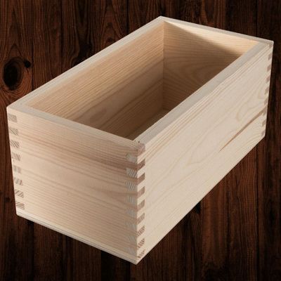 Woodeedoo Desk Storage Bin Rectangular Pine Container for Pens, Brushes ...