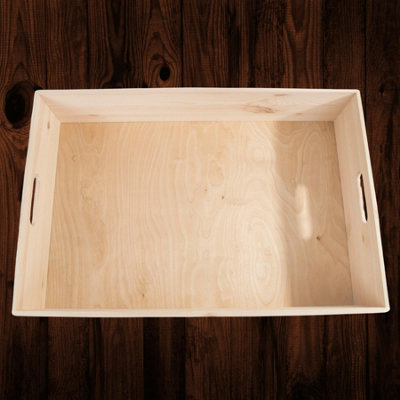 Woodeedoo Extra Large Wooden Storage Box Shallow Open Top Underbed ...