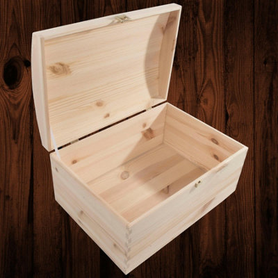 Woodeedoo Set of 5 Nesting Pine Wooden Treasure Chests with Hinged Lid ...