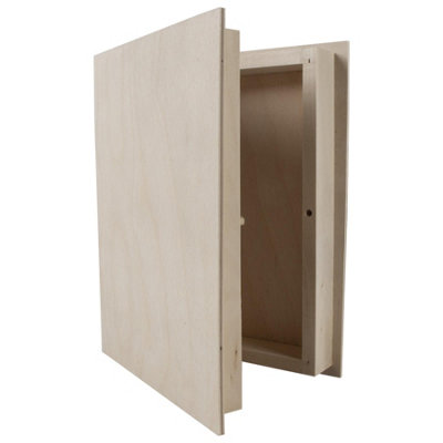 Woodeedoo Shallow Wooden Decorative Book-Shaped Slim Storage Box ...