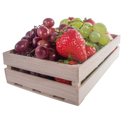 Woodeedoo Small Beechwood Crate Shallow Wooden Gift Hamper Display ...