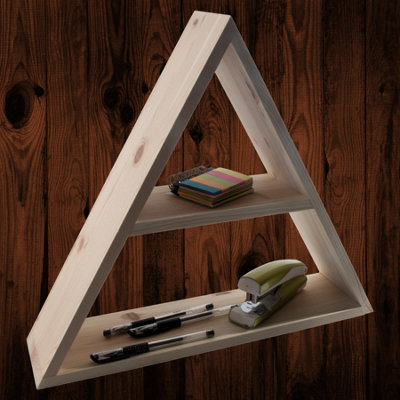 Woodeedoo Upright Triangle Wooden Shelf Nordic Style Display Unit for ...