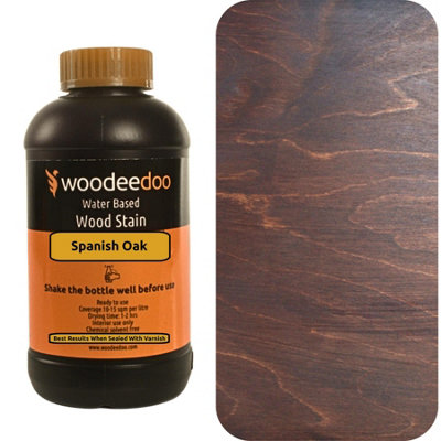 Woodeedoo Water-Based Wood Stain Dye - Spanish Oak - 450ml - Ready To ...