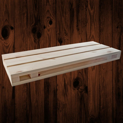 Woodeedoo Wooden Floating Shelf Unfinished Pine Shallow Wall Storage ...