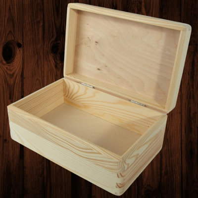 Woodeedoo Wooden Memory Keepsake Storage Box Craft Organiser Decorative ...