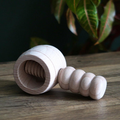Woodeedoo Wooden Nut Cracker Beech Wood Screw Press Barrel Style Manual ...