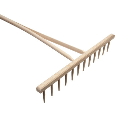 Wooden Agricultural Farming Garden Rake - 12 Teeth, 60 cm Wide, 130 cm ...