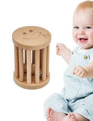 Wooden Baby Rattle Toy Handheld Early Education Fiddle Toy for Infant ...