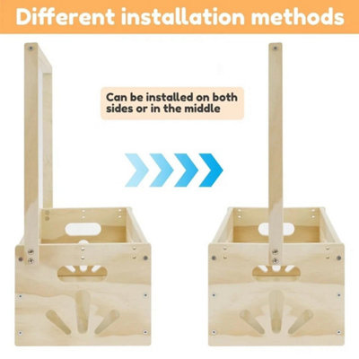 Wooden Baby Storage Crate Hamper with Handle Storage Basket for New Parents