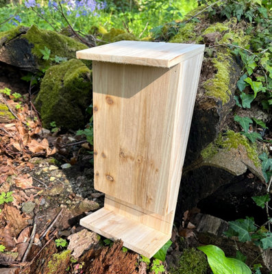 Wooden Bat Box with Landing Perch