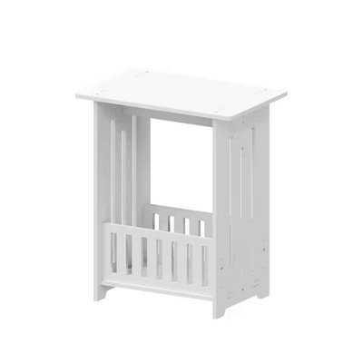 Wooden Bedside Table with Open Shelf 22x34x40cm