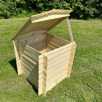 Wooden Beehive Slatted Garden Composter Wood Compost Bin(74cm x 80cm)
