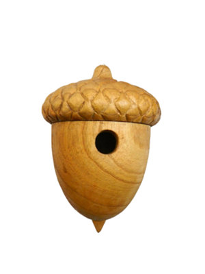 Wooden Bird House Nesting Box - Acorn
