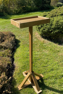 Wooden Bird Table Free Standing Feeding Station Heavy Duty