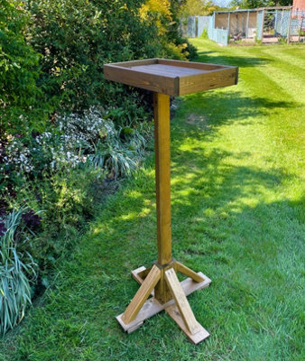 Wooden Bird Table Free Standing Feeding Station Heavy Duty