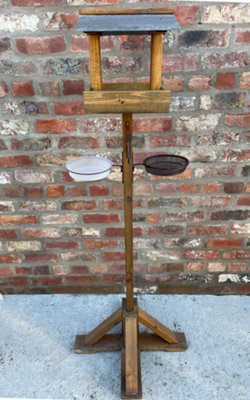 Wooden Bird Table Garden Bird Feeding Station House Heavy Duty 1.6m High