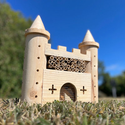 Wooden Castle Fort Insect Hotel Habitat for Bees & Butterflies | DIY at B&Q