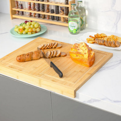 Wooden Chopping Board & Serving Tray Bamboo Cutting Board for Carving ...