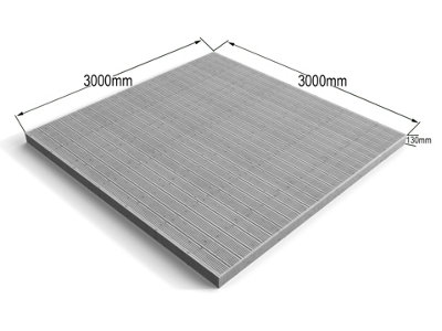 Wooden decking kit - complete self-assembly DIY kit (3m x 3m, rustic ...