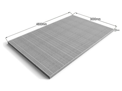 Wooden decking kit - complete self-assembly DIY kit (3m x 4.8m, light ...